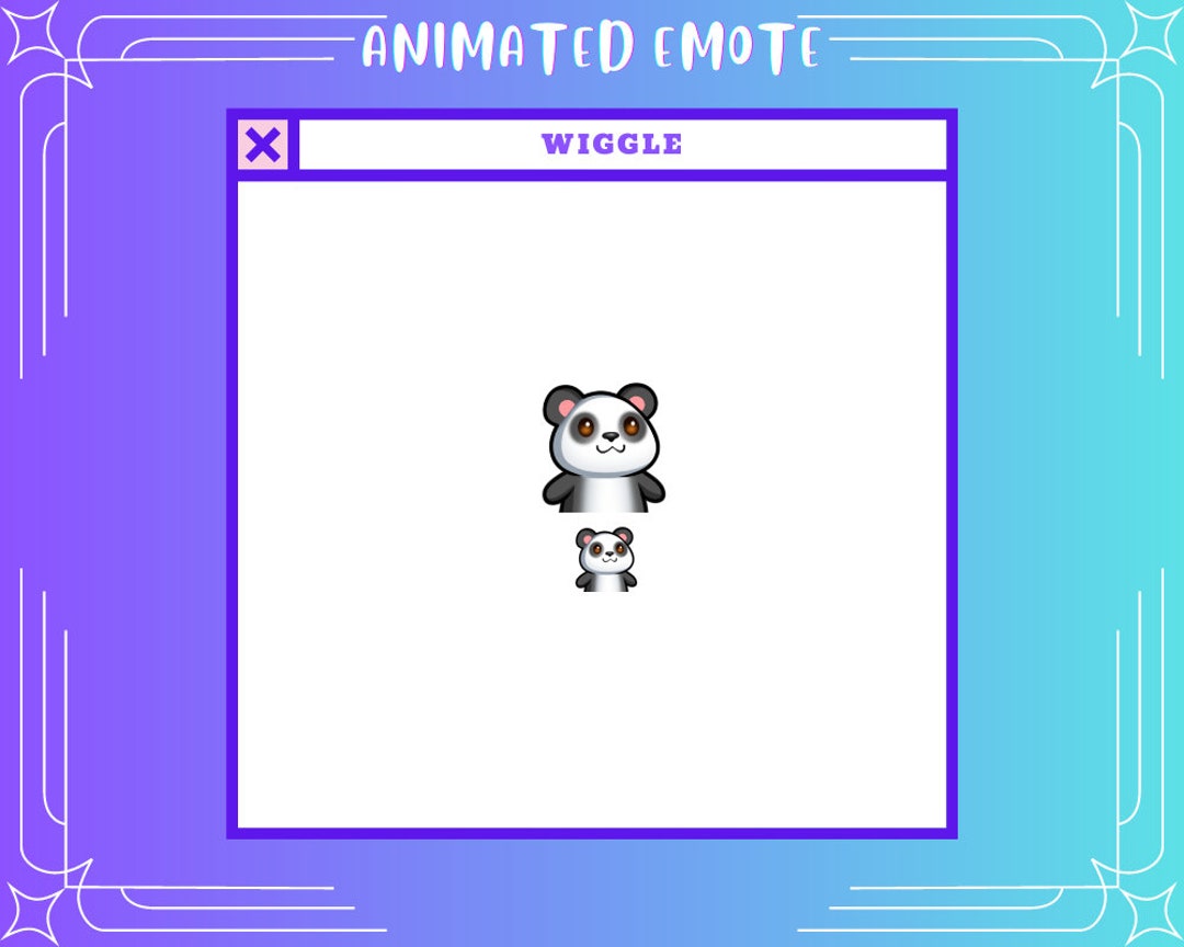 Animated Wiggle Emote | Panda Bear Gif - Etsy