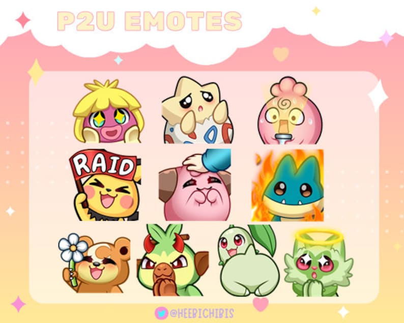 10 Pokemon Variety Emotes | Baby Versions | Pack 2 - Etsy