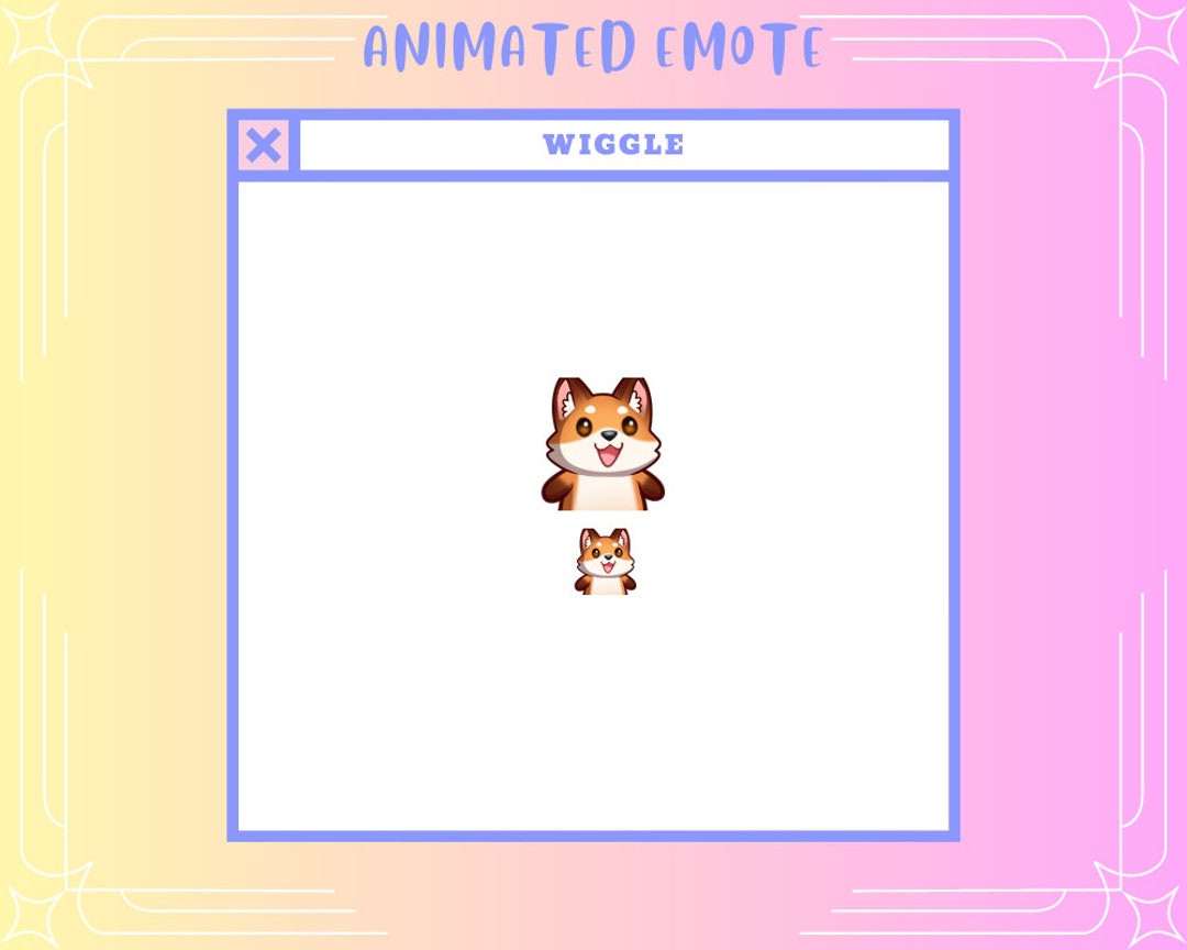 Animated Wiggle Emote | Fox Gif - Etsy