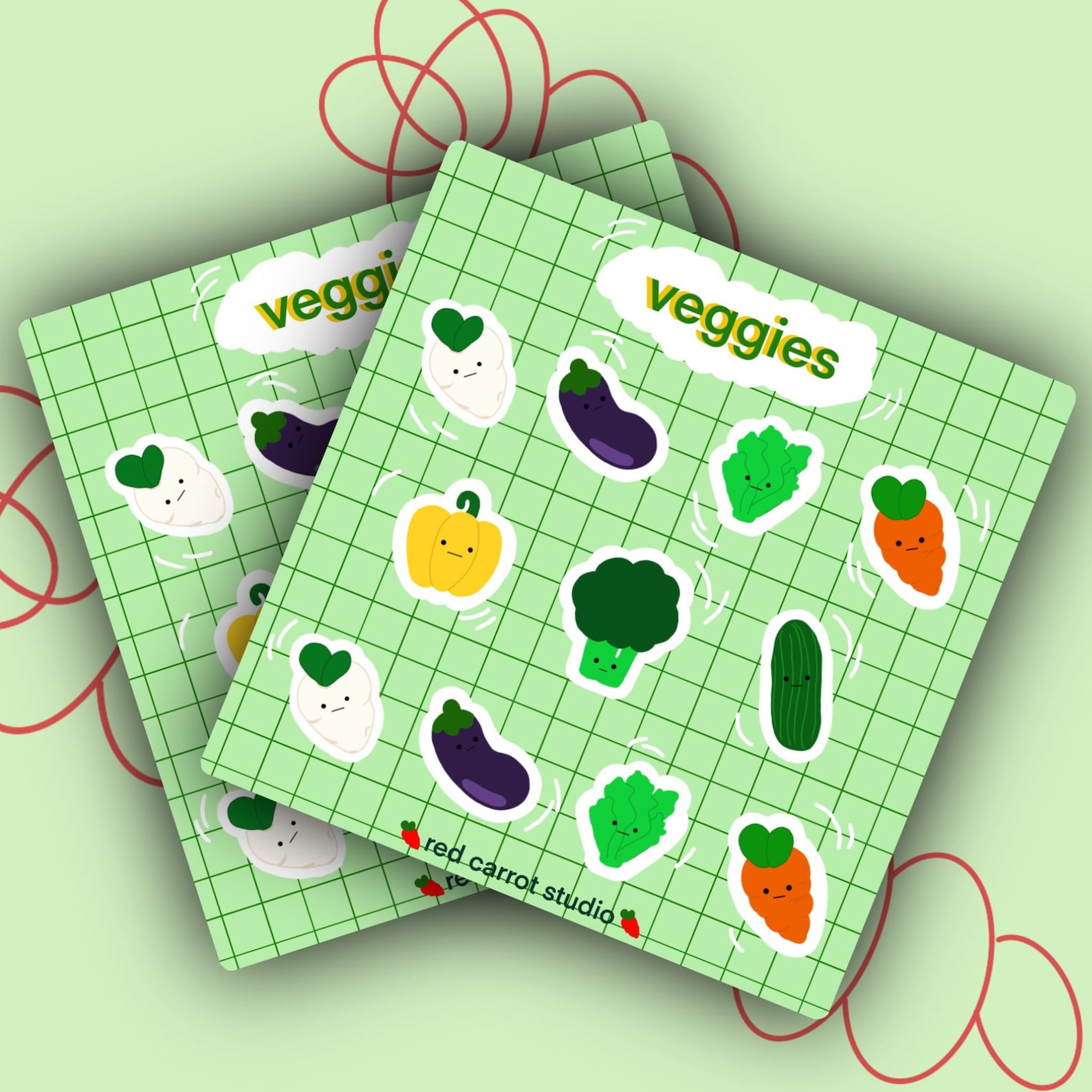 Veggie Sticker Sheet | Kiss Cut Sticker Sheet | Handmade - Etsy Canada