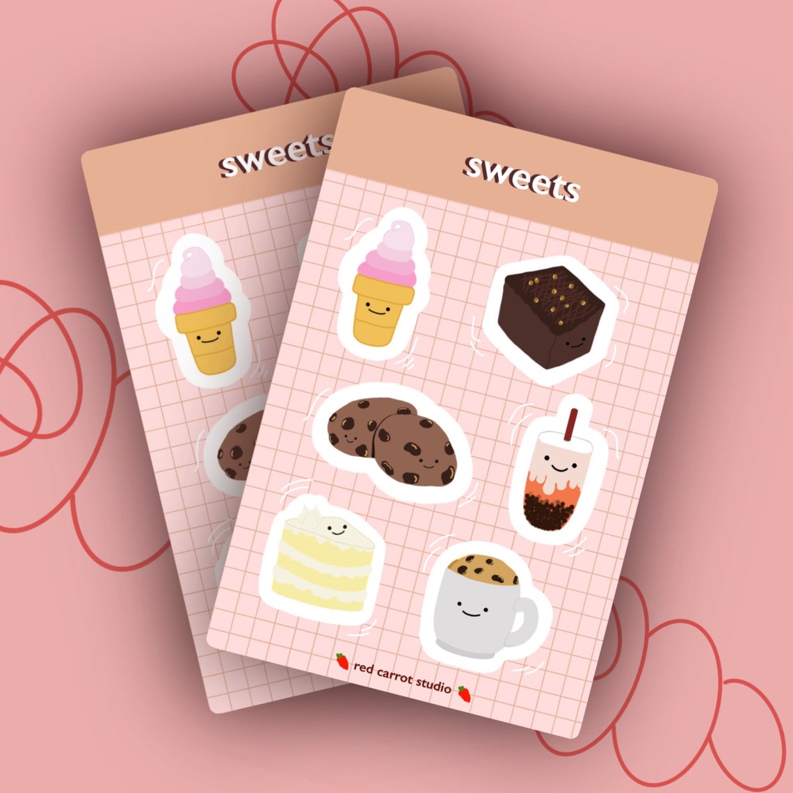 Sweets Sticker Sheet | Kiss Cut Sticker Sheet | Handmade - Etsy