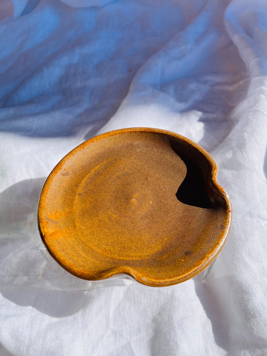 Porcelain Clay Spoon Rest in Chocolate Glaze - Etsy