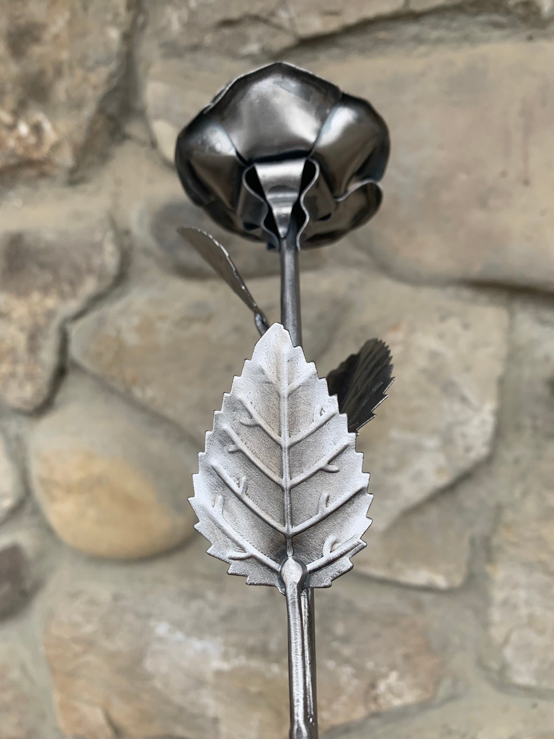 Iron Rose Forged Metal Rose - Etsy