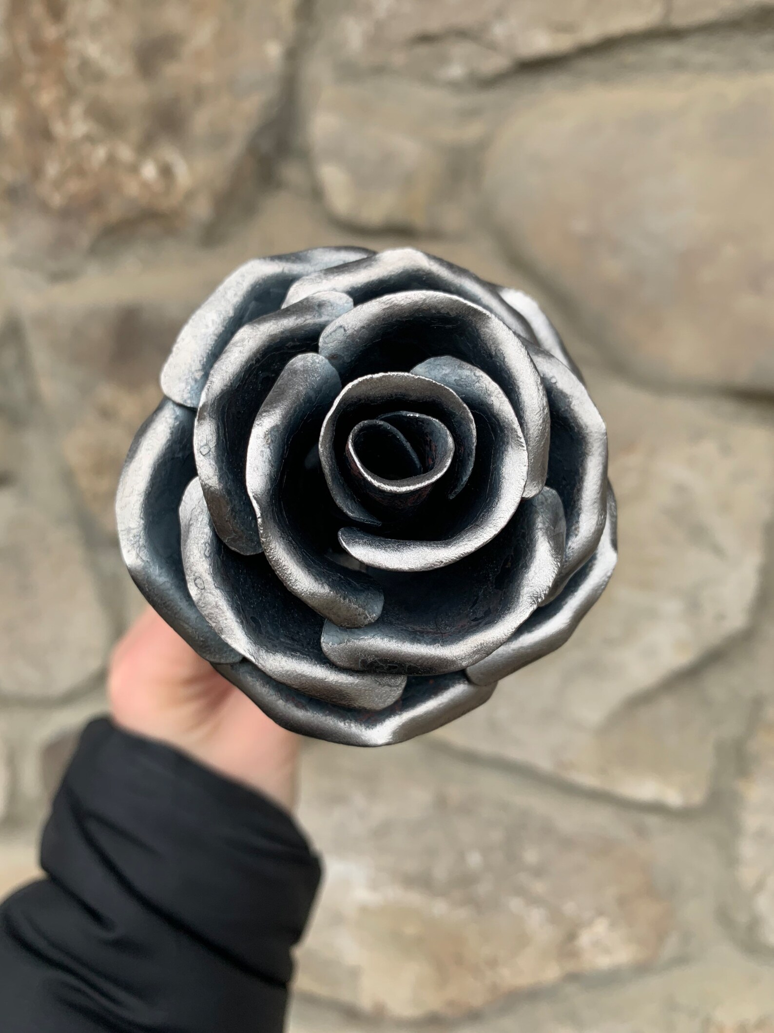 Iron Rose Forged Metal Rose - Etsy