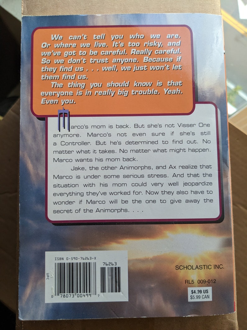 Animorphs #30 the Reunion by K.A. Applegate - Used RARE Kids' YA Book ...