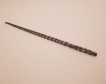 Wand of Iron Hand Forged Magic Wand With Knurled Handle for Spell Craft ...