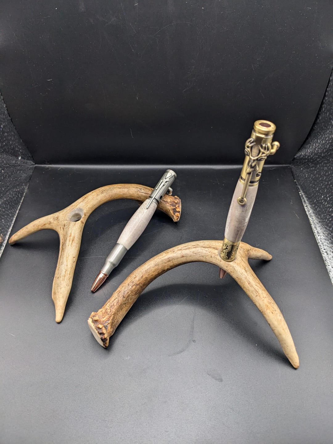 Antler Pen and Stand. Bolt Action. Ball Point Pen. Gift Idea. Deer ...