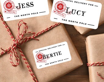 Personalised Christmas Stickers Gift Labels Special Delivery From Santa ...