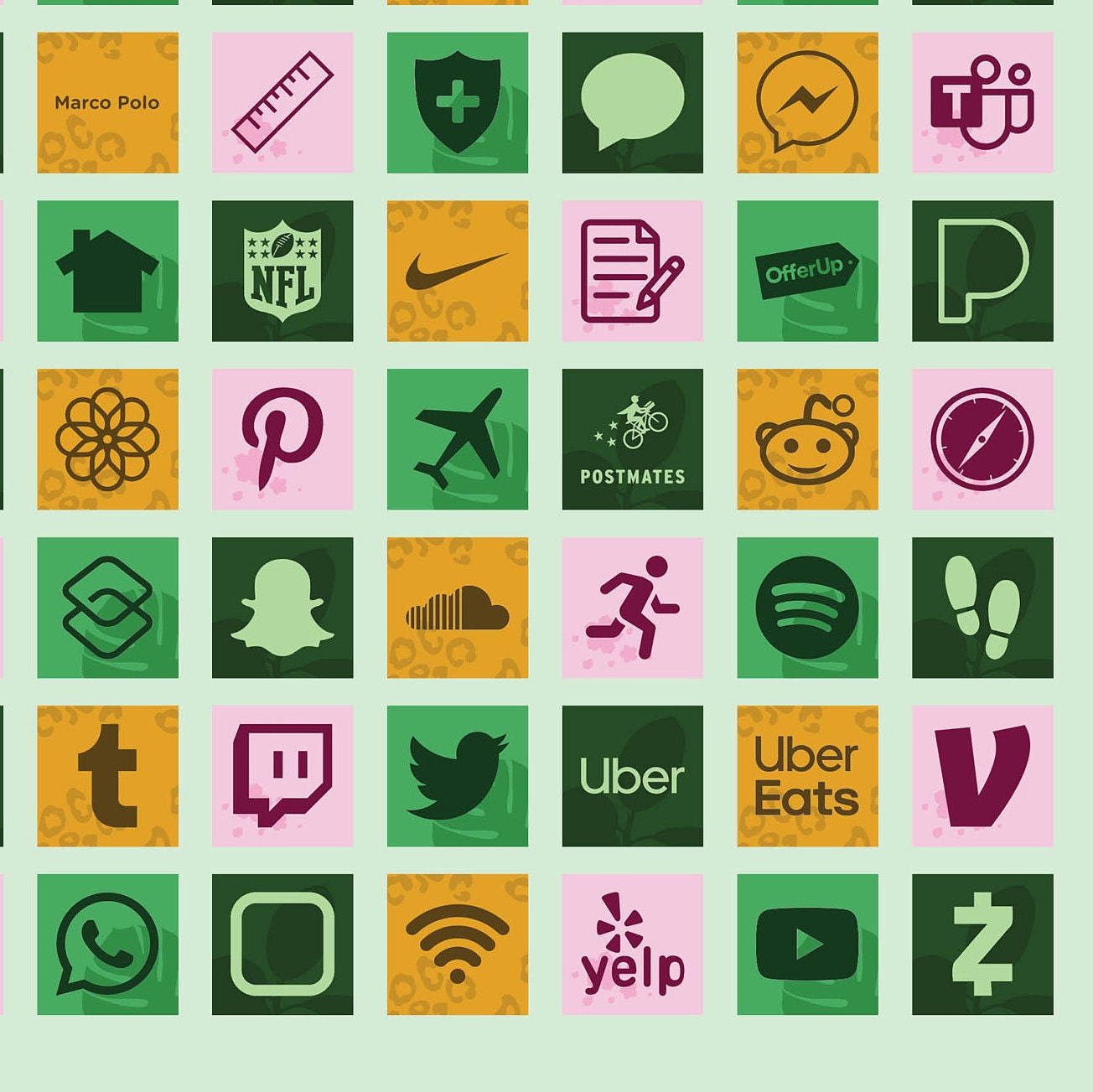 App Icons Jungle Aesthetic - IOS 14 App Covers - IOS 14 Widgets - 100 ...