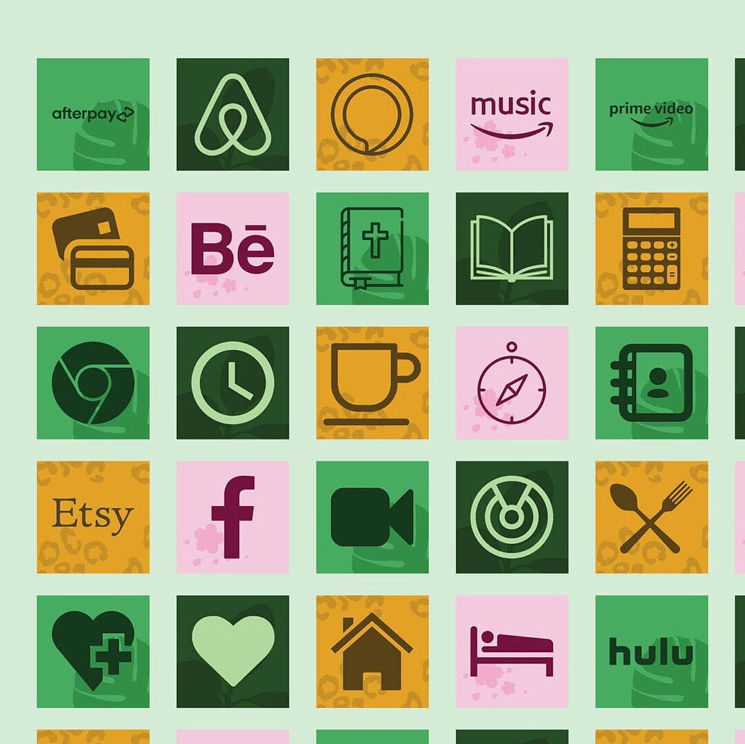 App Icons Jungle Aesthetic - IOS 14 App Covers - IOS 14 Widgets - 100 ...