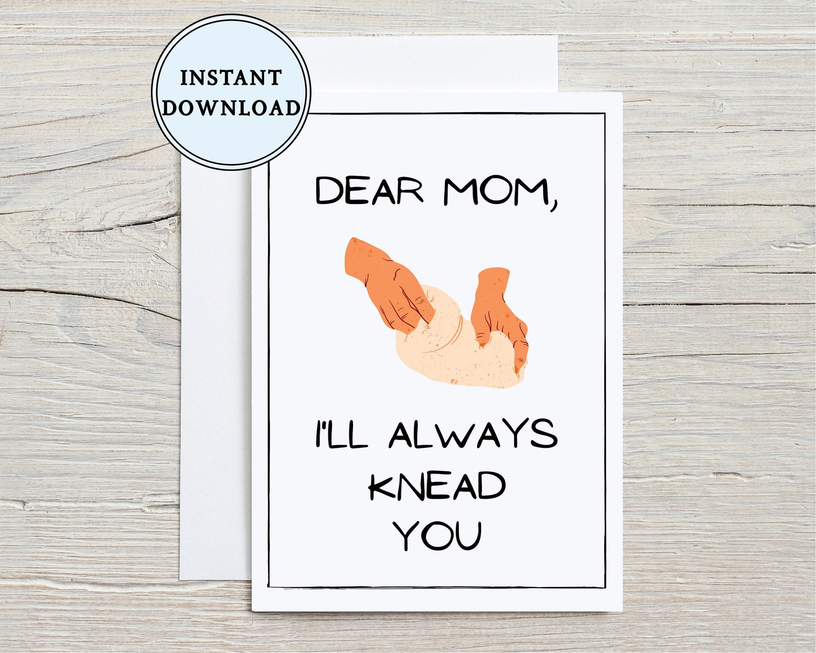 Funny Mothers Day Baking Pun Card Printable Punny Mothers Etsy Singapore