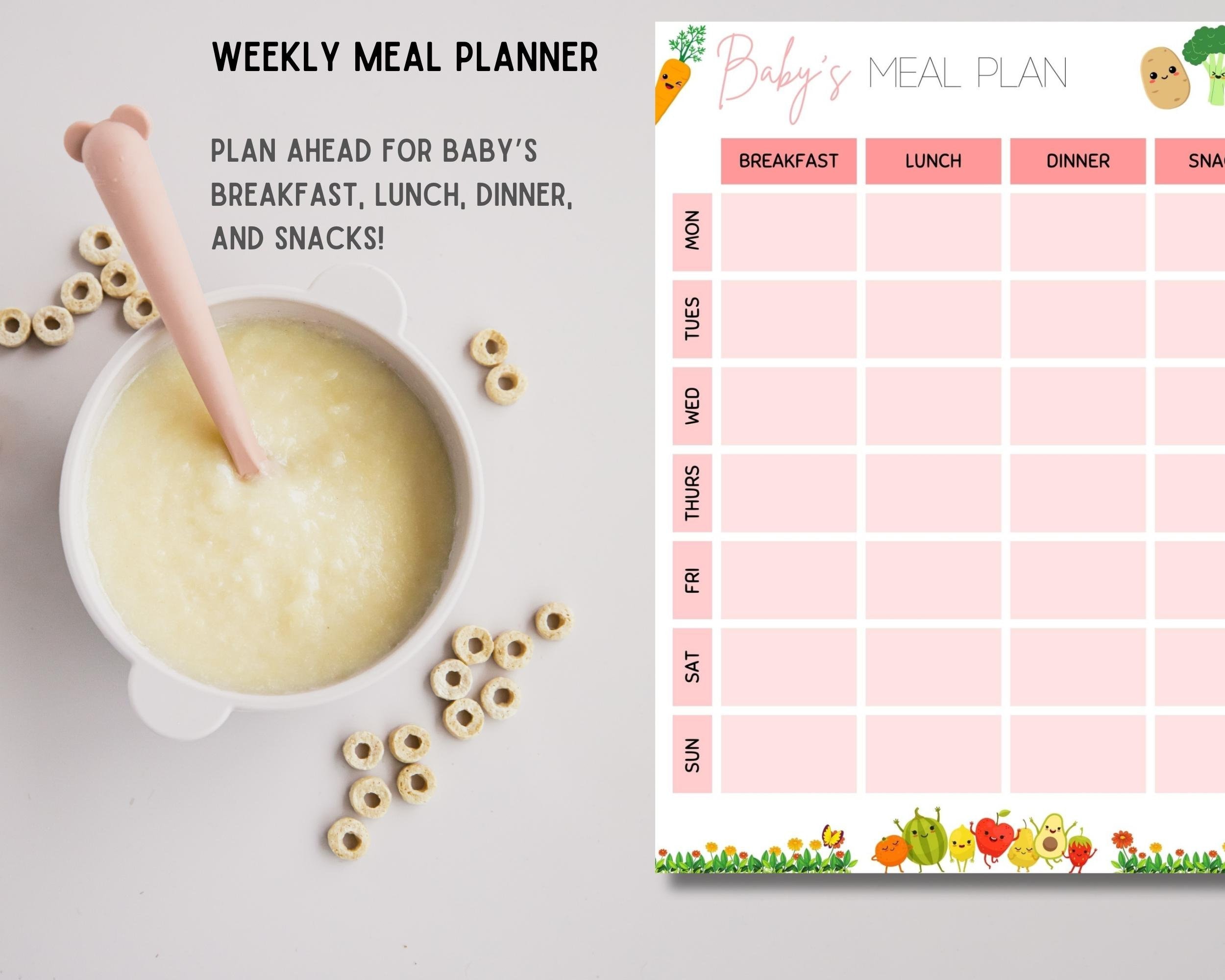 Baby Food Tracker, Printable Food Diary Bundle, Baby Led Weaning, Baby ...