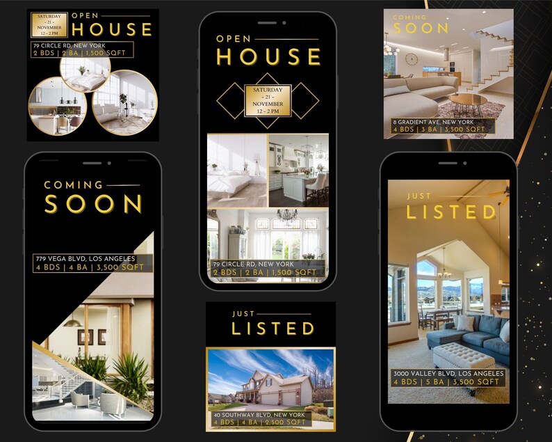 300 Real Estate Instagram Templates, Social Media Posts & Stories ...