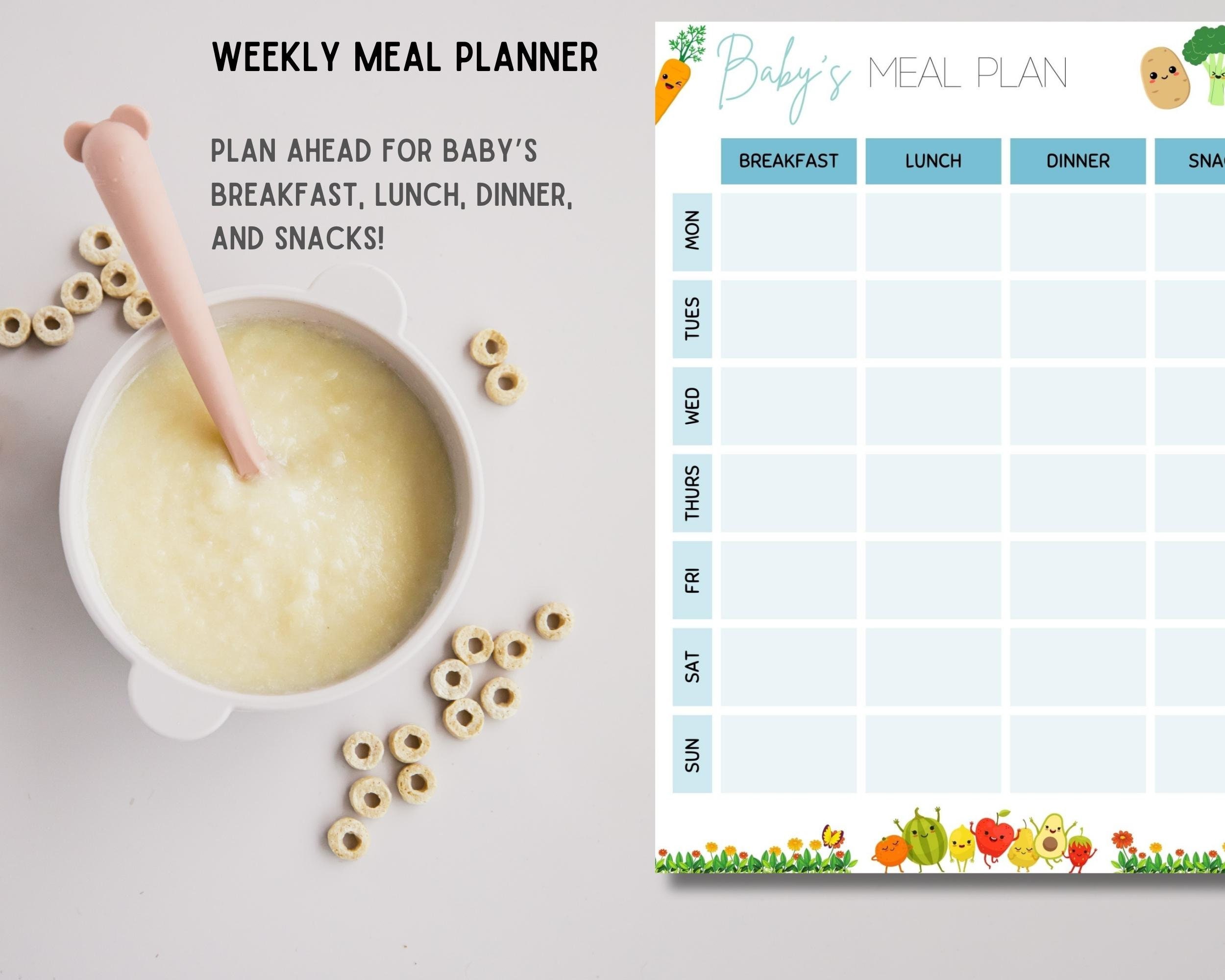 Baby Food Tracker, Printable Food Diary Bundle, Baby Led Weaning, Baby ...