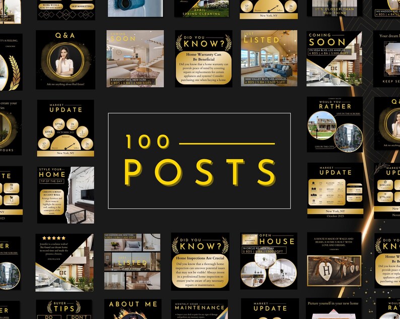 300 Real Estate Instagram Templates, Social Media Posts & Stories ...