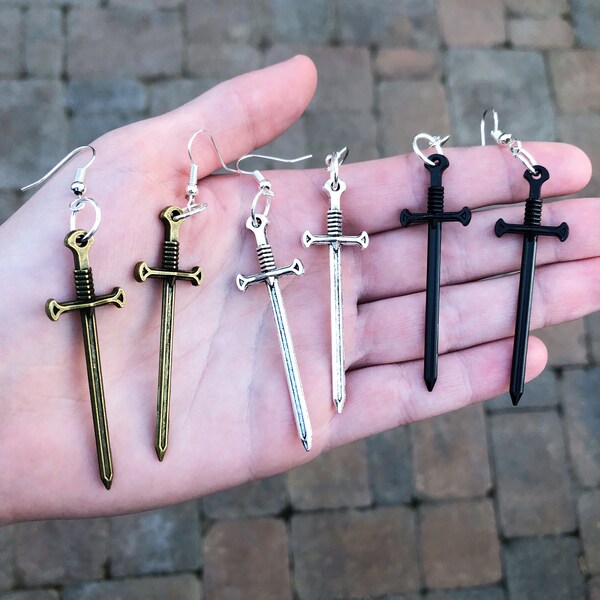 Sword Earrings - Etsy