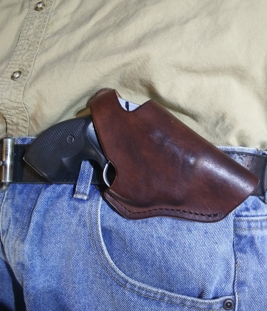 Smith & Wesson 642 Cross Draw Holster, Right Hand Draw, Leather Thumb ...