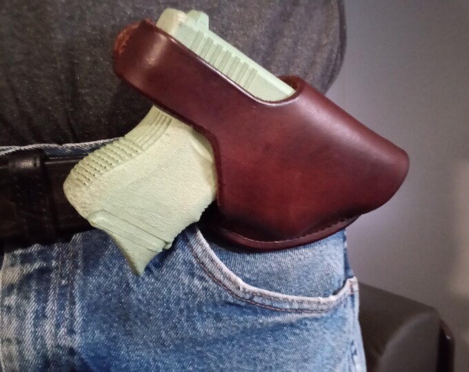 Ruger LCP Cross Draw Driving Holster, Leather Thumb Break, Right Hand ...