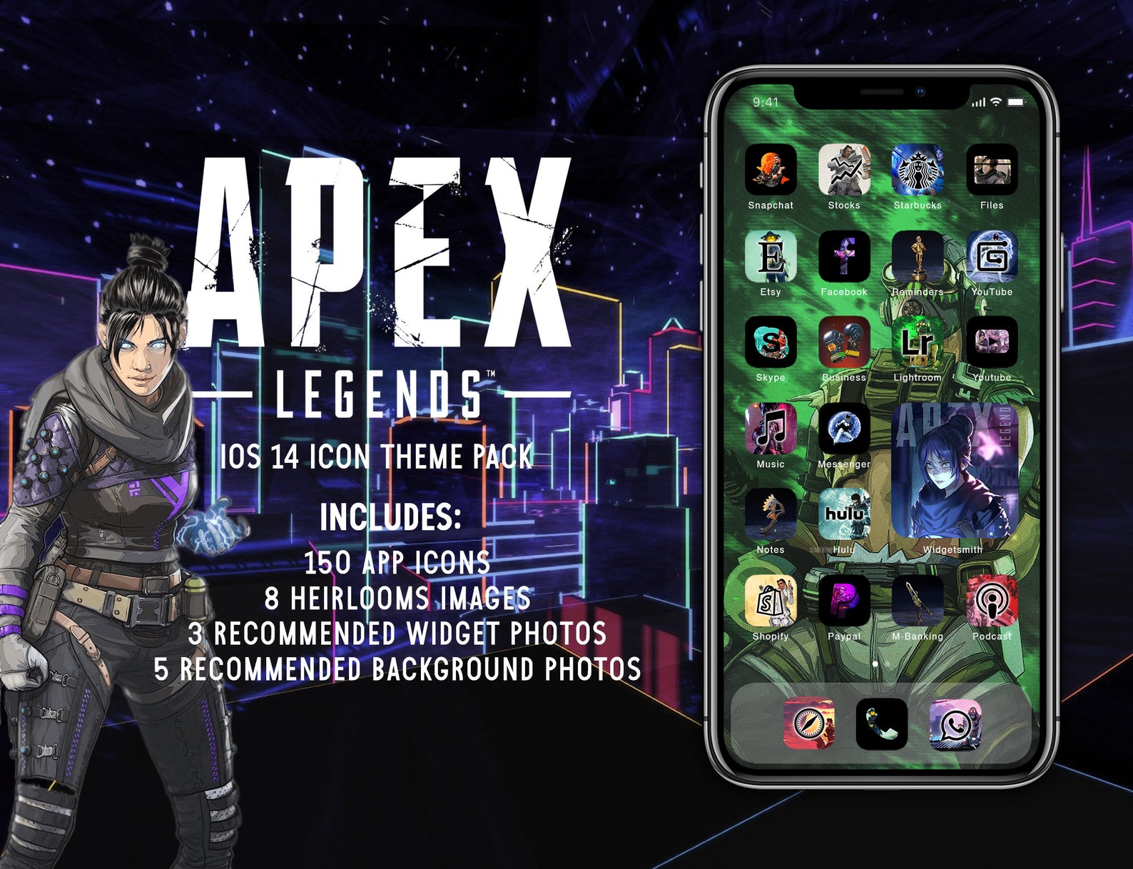 Apex Legends App Icons Apex Legends Heirloom Icons Wraith | Etsy