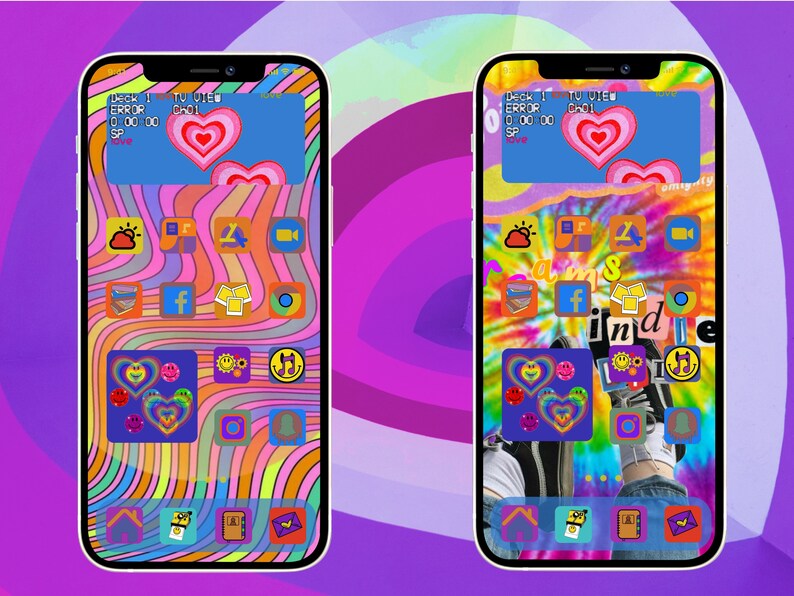 Indie Ios 14 Icons Pack Theme Pack Retro Icons Ios 14 App | Etsy