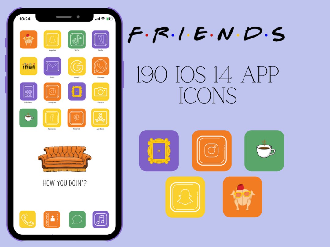 Friends App Icons, Friends Inspired Icons, Friends TV Show Icons, App ...