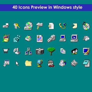 Windows Ios 14 App Icons, 90s Kids Aesthetic App Icons, Retro Ios Icons ...