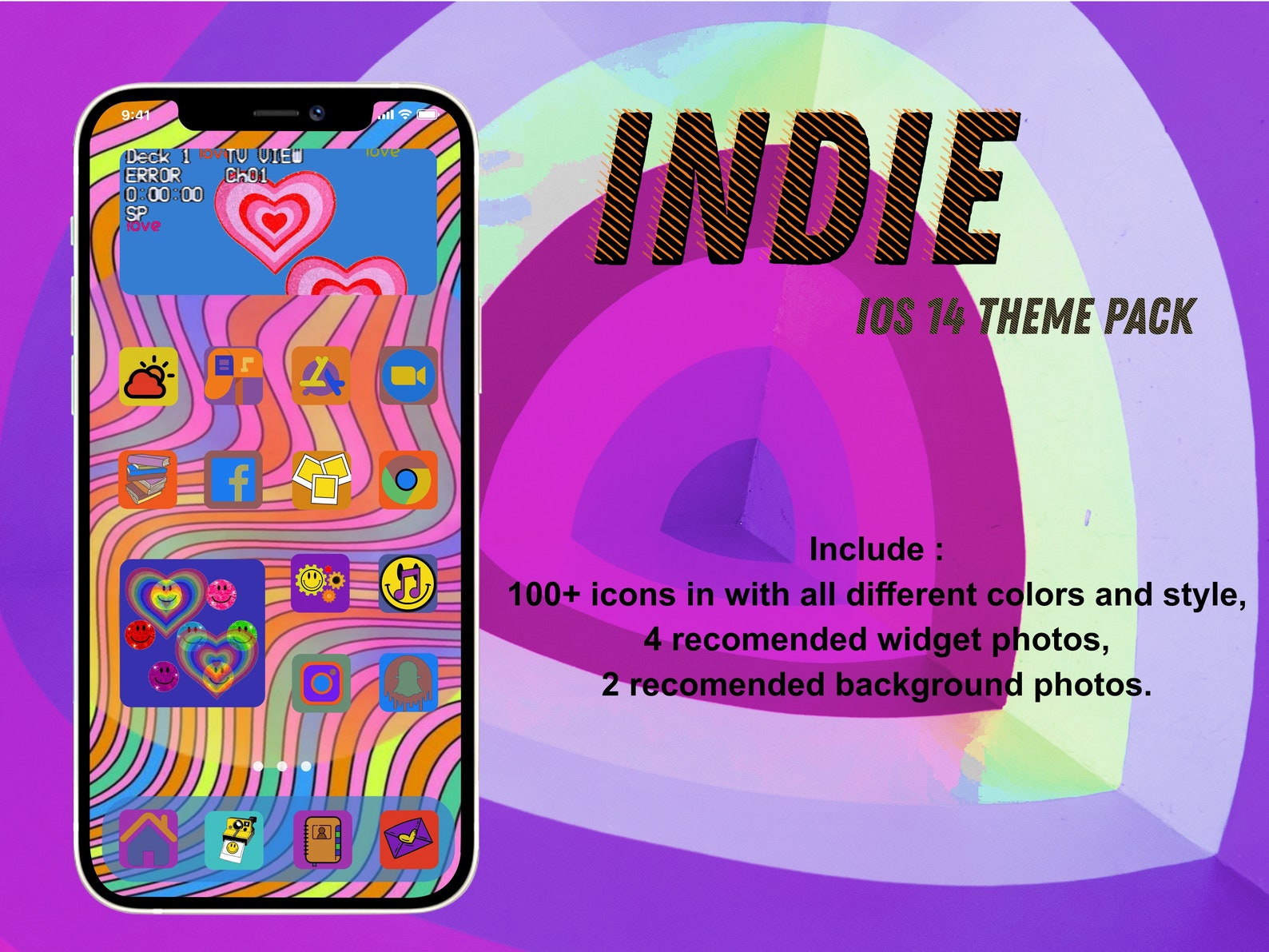 Indie Ios 14 Icons Pack Theme Pack Retro Icons Ios 14 App | Etsy