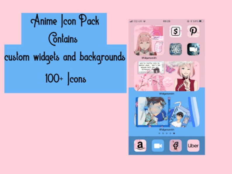 IOS14 Anime App Icons Cute Anime Icons. Ios 14 Cartoon Icons | Etsy