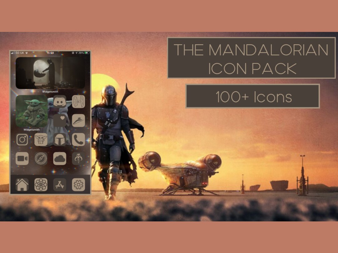 The Mandalorian Icons,star Wars Ios Icons,iphone Icons,brown App Icons ...