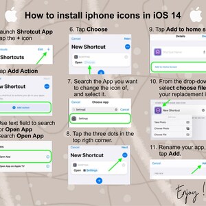 Cute Pastel Ios 14 App Icons, Hand Drawn Ios 14 Icons, Doodle Style ...