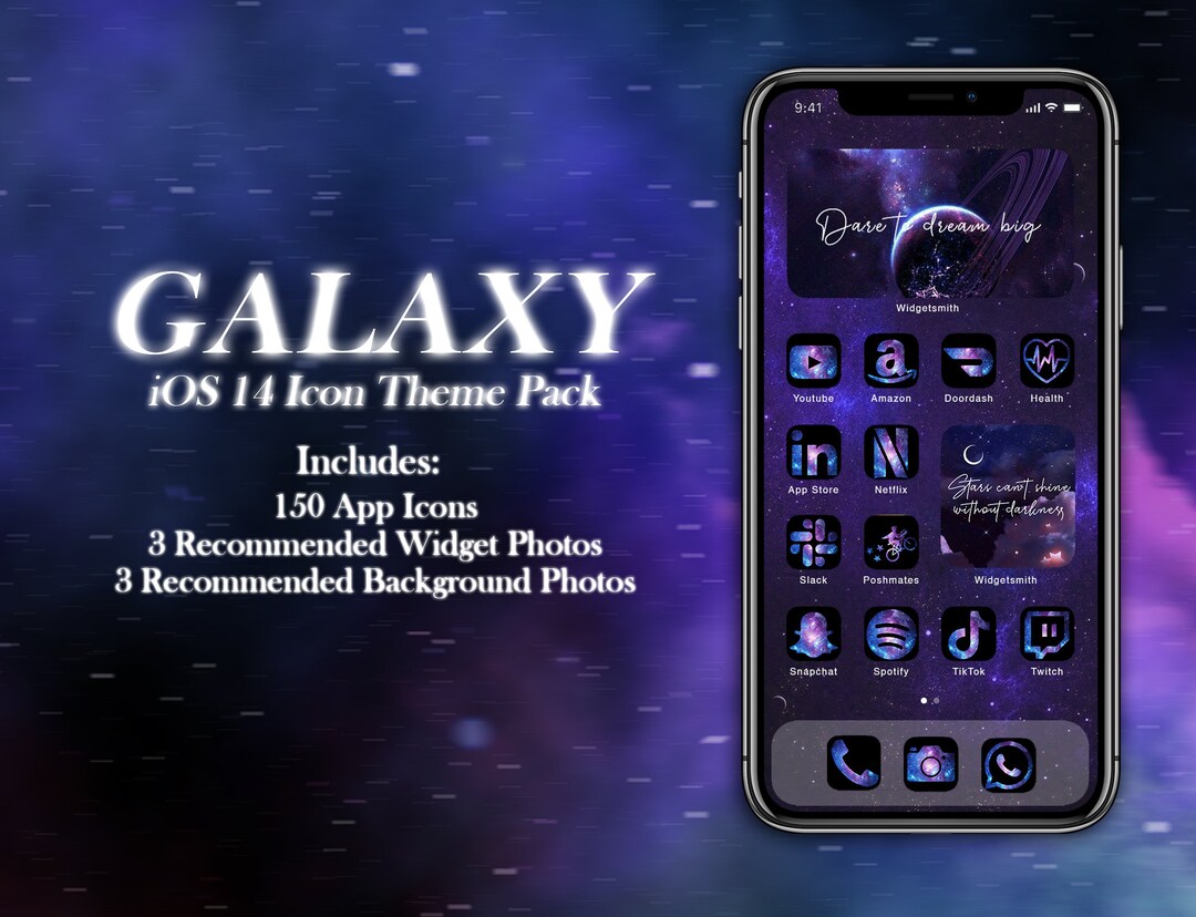 Galaxy Ios14 App Icons Pack I Galaxy Aesthetic iPhone Home Screen I ...