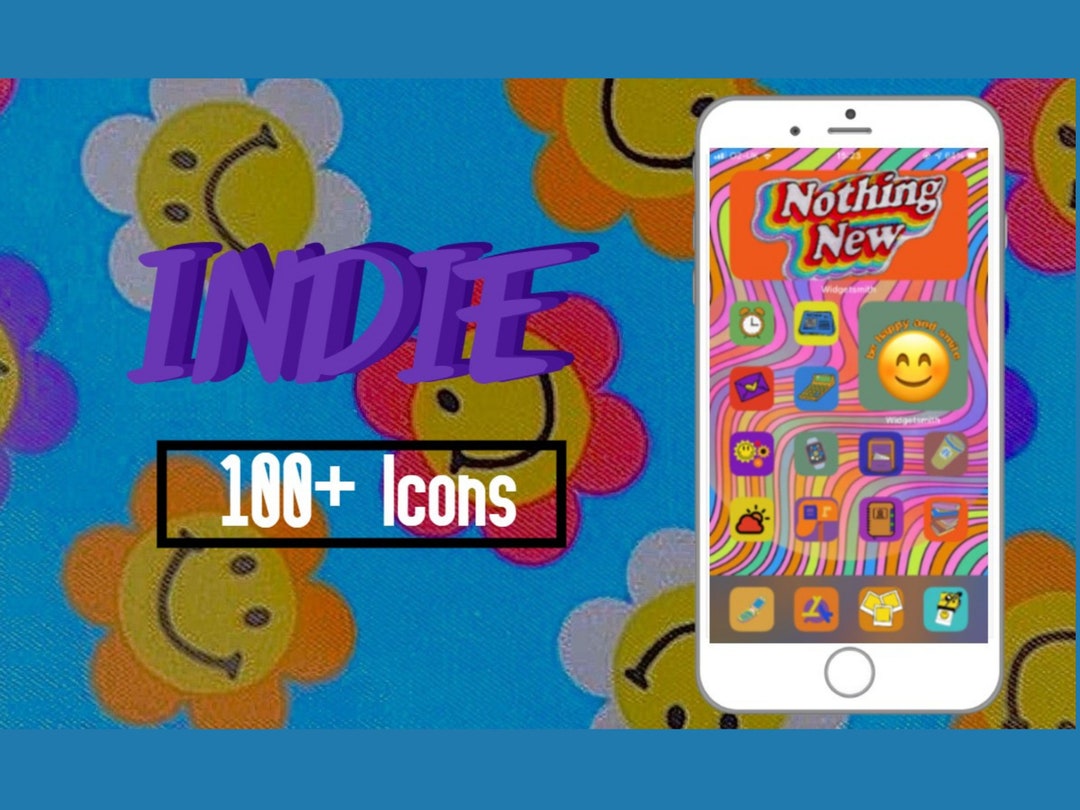 Indie Ios 14 Icons Pack Theme Pack Retro Icons Ios 14 App Covers Groovy ...