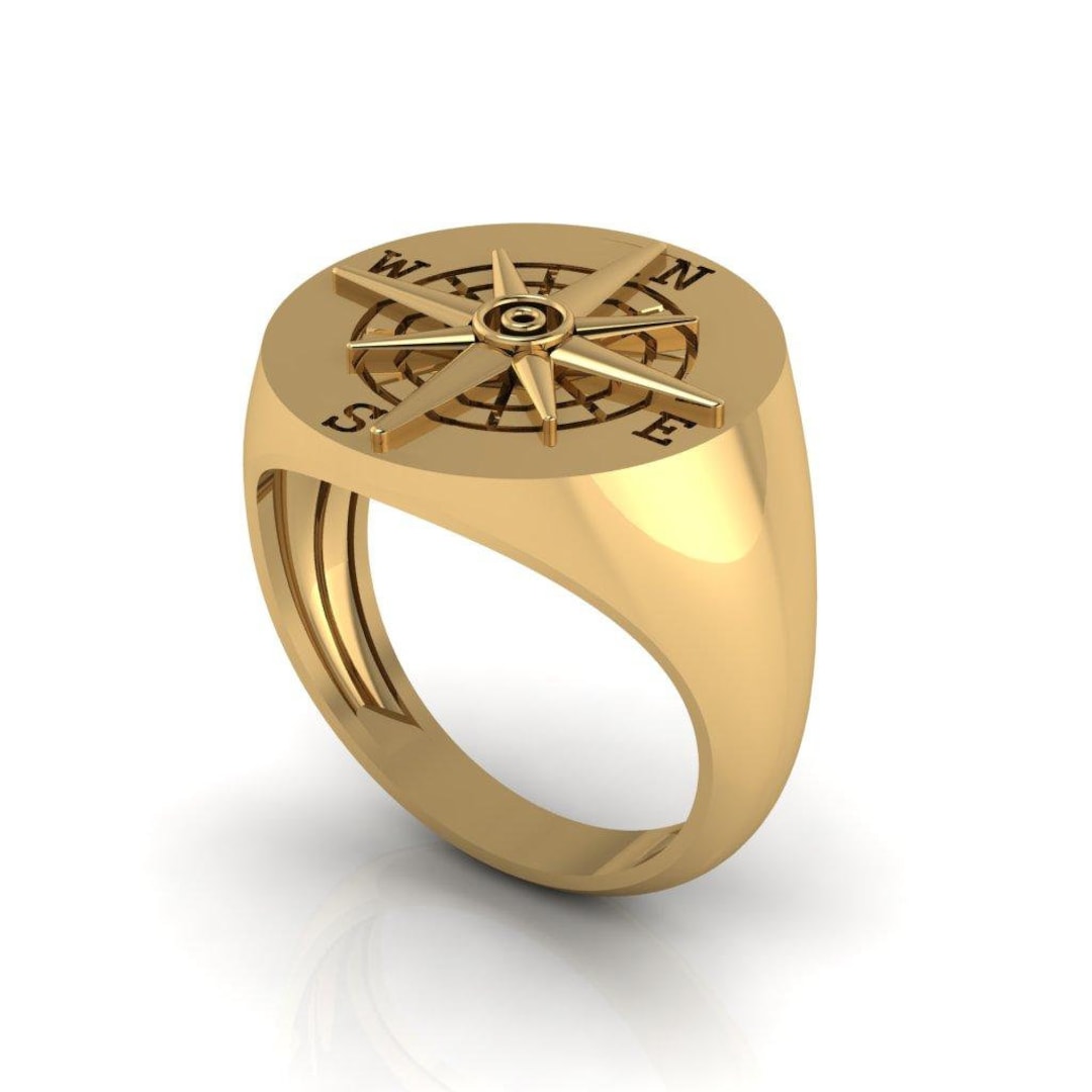 Compass Ring, 925 Sterling Silver Men's Ring,silver Gift Ring, Rings ...