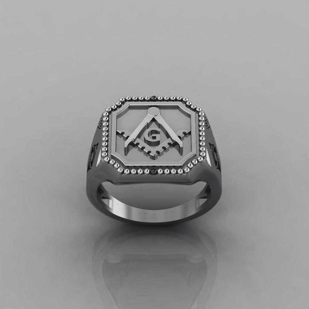 Sterling Silver Masonic Signet Ring: Freemason Jewelry - Etsy