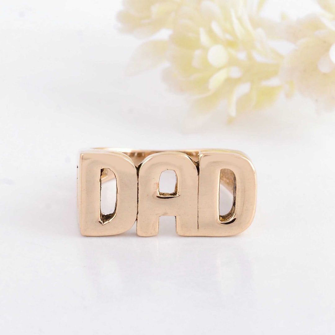 DAD Ring, Sterling Silver Dad Ring, Father's Day Gift Ring Silver Men Ring Birthday Gift ,925 ...