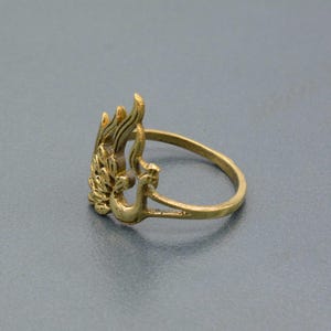 Vintage Gold Phoenix Ring – Mythical Bird Jewelry – Boho Statement Ring ...