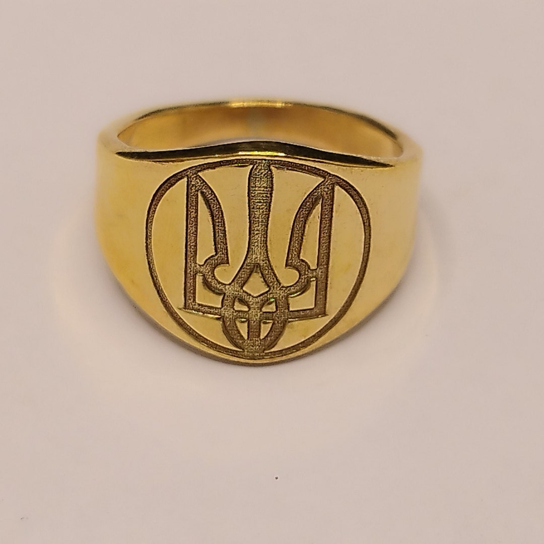 Ukrainian Trident Tryzub Symbol Unisex Ring Silver Trident - Etsy