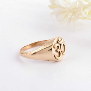 925 Sterling Silver Om Signet Ring, Om Symbol Ring, Spiritual Jewelry ...