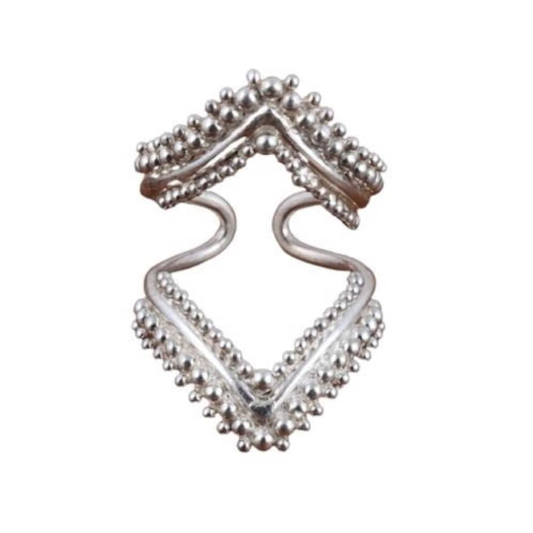 Swan Neck Deformity Silver Ring, Ring for Her, Geometric Splint Ring ...