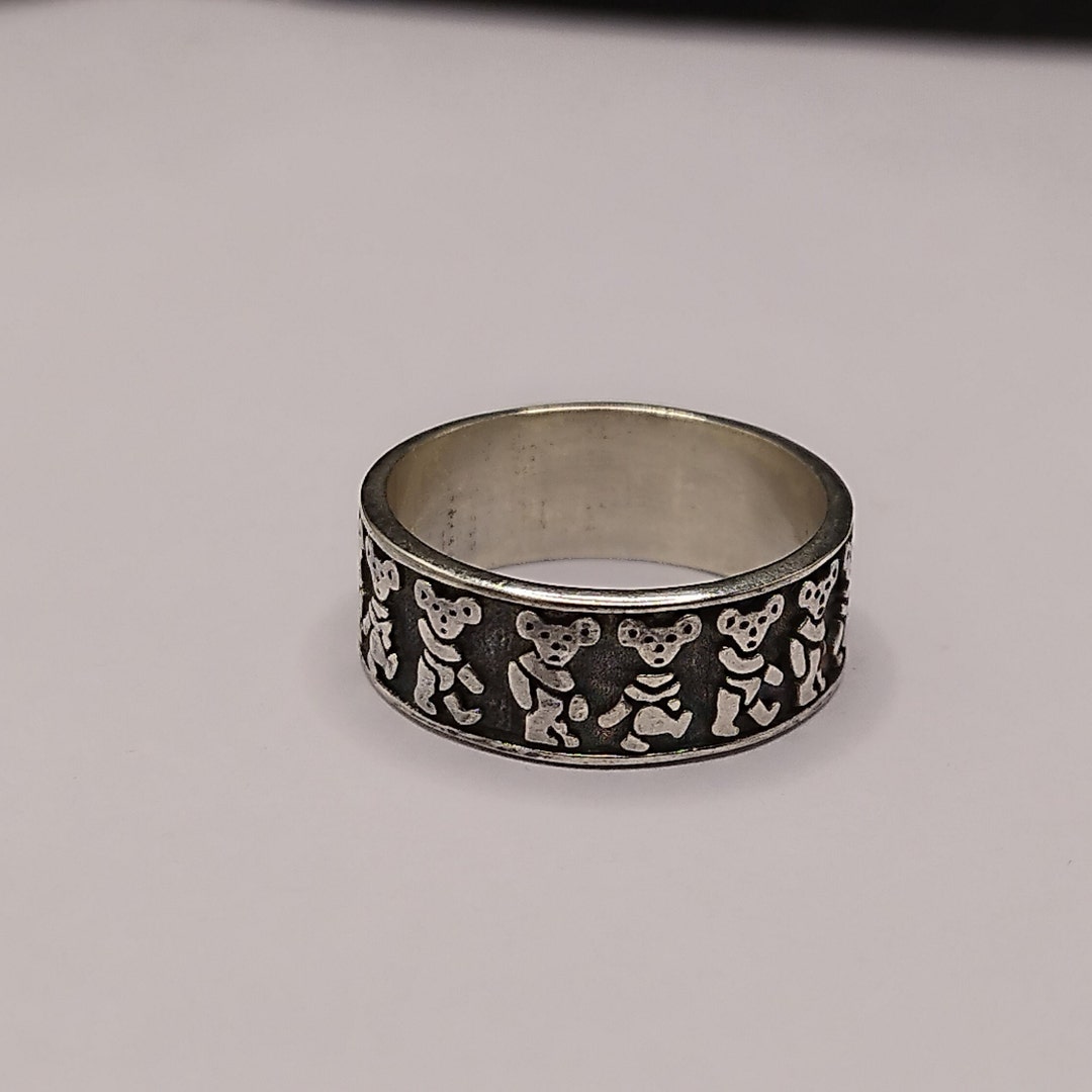 Sterling Silver Dancing Teddy Bear Ring-harry Styles Dancing - Etsy