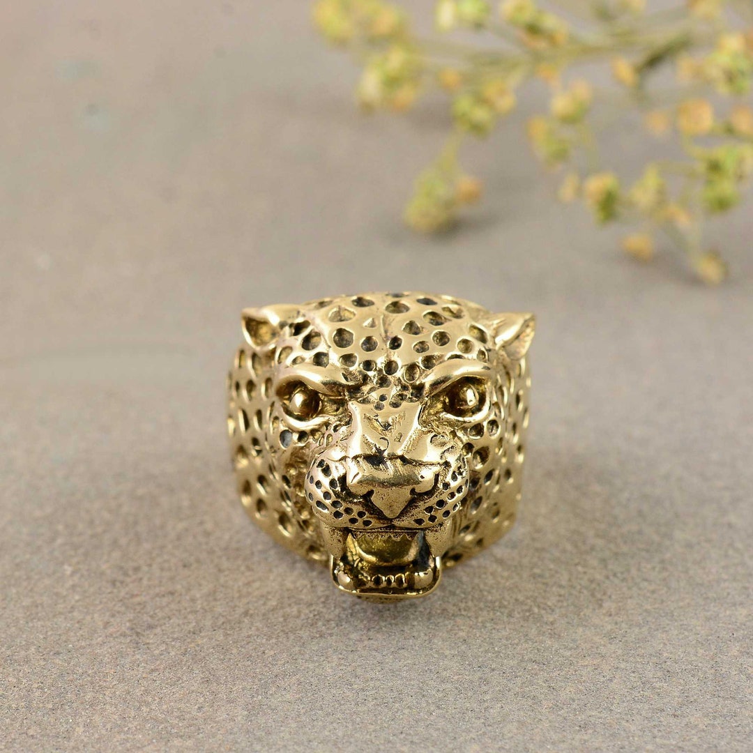 925 Sterling Silver Tiger Ring, Tiger Head Ring, Tiger Ring, Animal ...