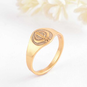 Handmade Sikh Khanda Khalsa Signet Men's Sterling Silver Ring, Gift for ...