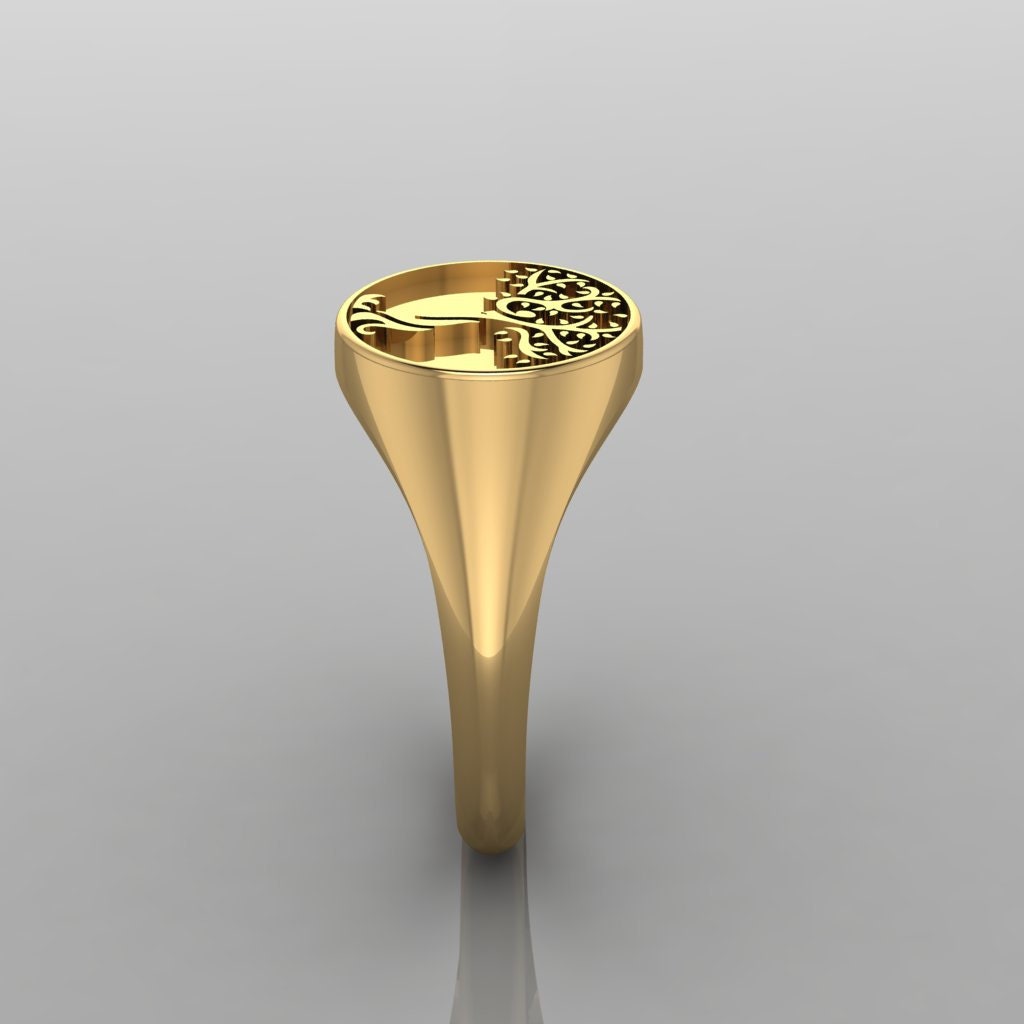 Tree of Life Ring, Men’s Tree of Life Signet Ring, Men's Tree Ring ...