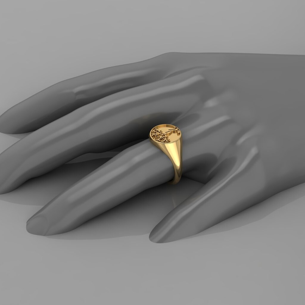 Tree of Life Ring, Men’s Tree of Life Signet Ring, Men's Tree Ring ...
