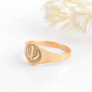 Handmade Sikh Khanda Khalsa Signet Men's Sterling Silver Ring, Gift for ...