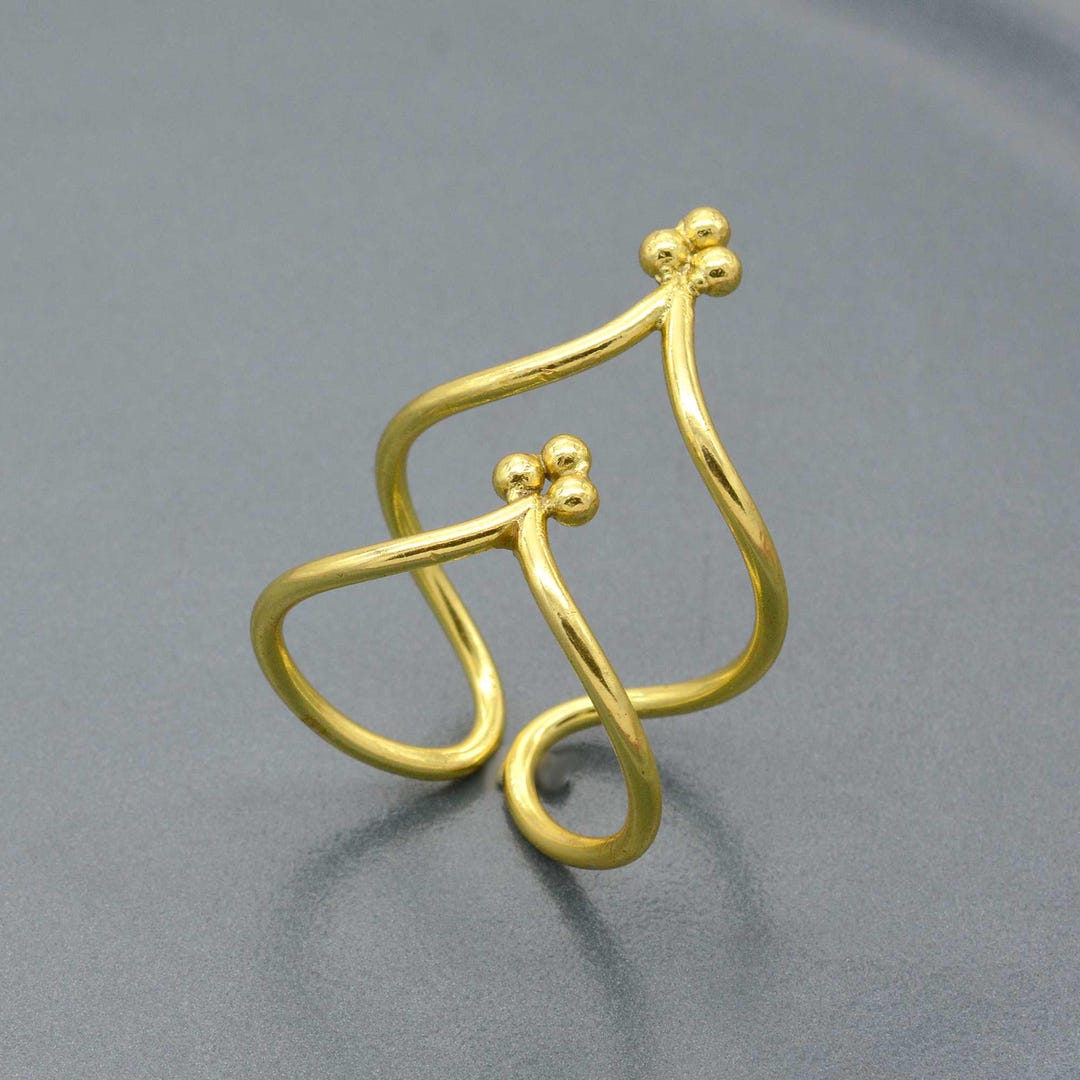 Gold Arthritis Knuckle Ring: Adjustable Double Finger Splint - Etsy