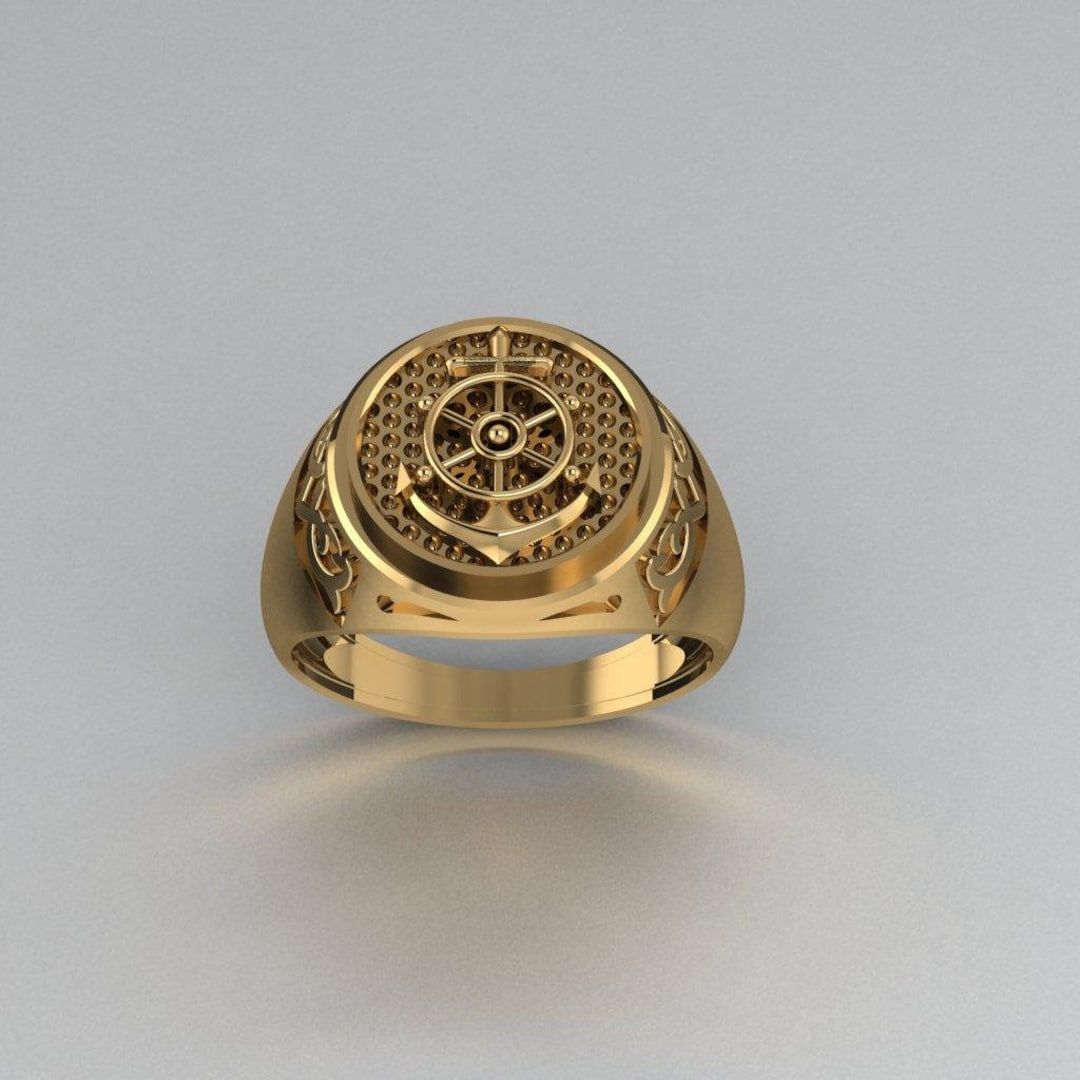 Anchor Ring, Handmade Ring, Men Silver Ring, Silver Ring for Men, 925 ...