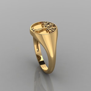 Tree of Life Ring, Men’s Tree of Life Signet Ring, Men's Tree Ring ...
