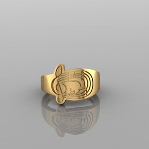 Treble Clef Ring Music Symbol Ring, Music Note Musician Teacher ...