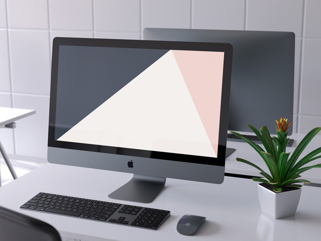 Desktop Wallpaper Organizer Without Labels, Modern Geometric No Label ...